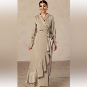 Veiled | Dresses | 5 Shereen Wrap Satin Maxi Dress Muslim Maxi Dress ...